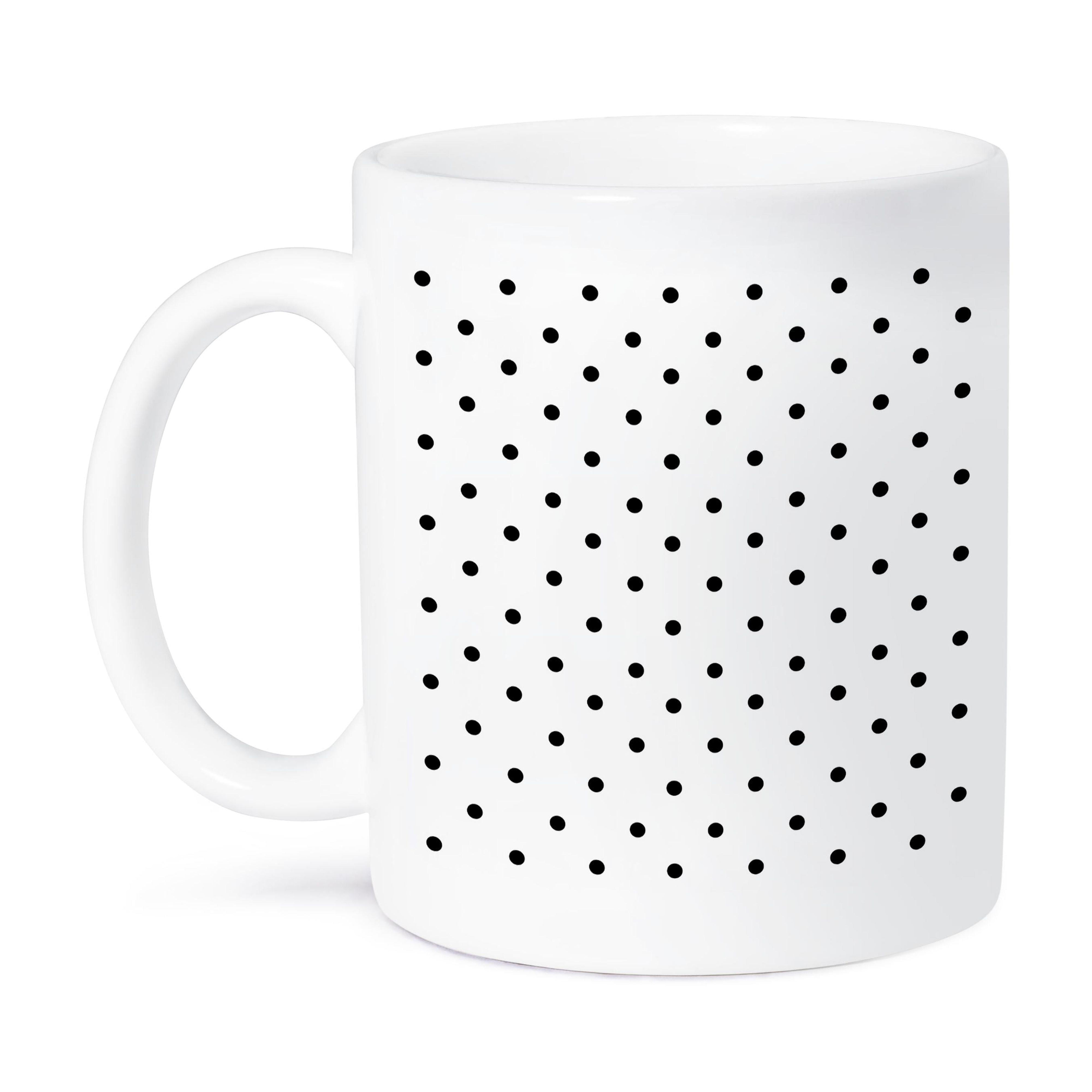 3dRose, Black polka dot pattern on white - small dots - retro dotty ...
