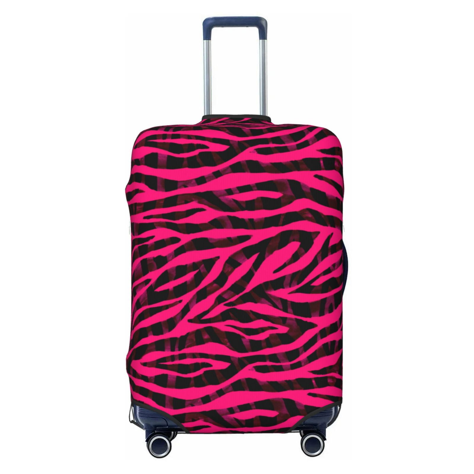 Black red pink bright zebra print Luggage Cover Anti Scratch, Elastic ...