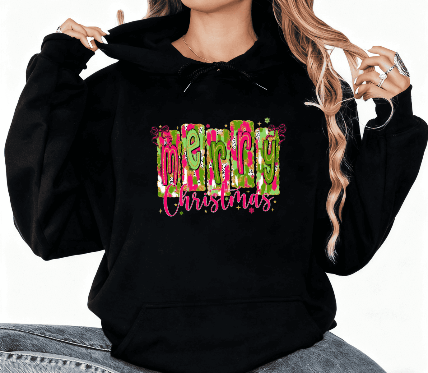 Black s - 2xl Print hoodie Sweatshirt Christmas Graphic Sweatshirt ...
