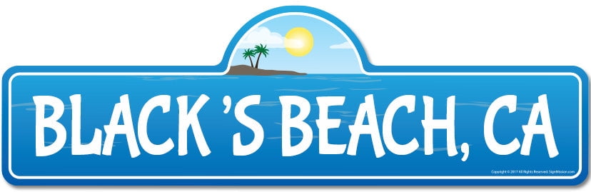 Black's CA California Beach Street Sign | Indoor/Outdoor | Surfer Ocean ...