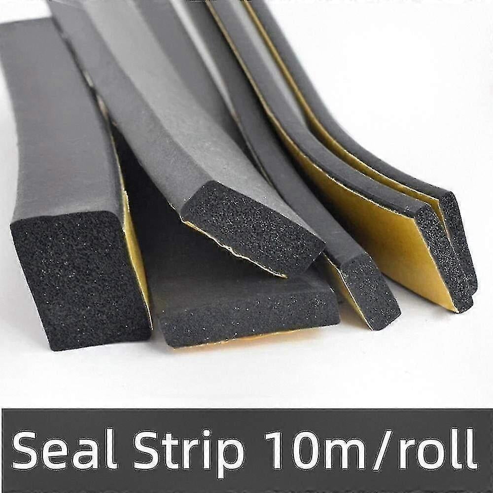Black self-adhesive EPDM foam sealing strip - strong single-sided ...