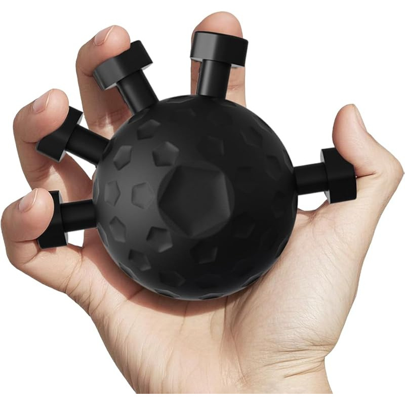 Black silicone finger grip strength enhancer with knob design,for ...
