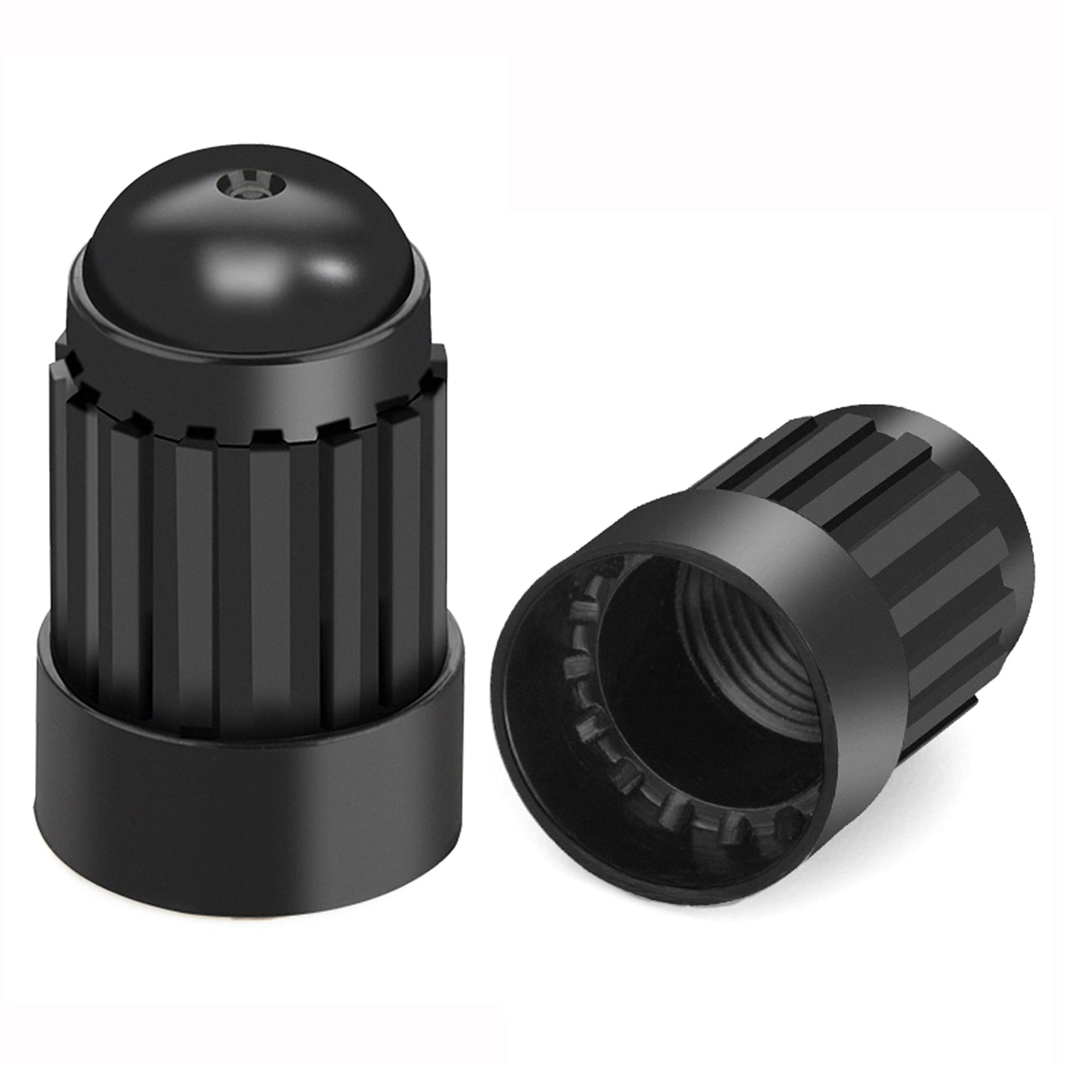 ADIOPRO Black Plastic Tire Valve Stem Caps, Airtight O-Ring Seal ...