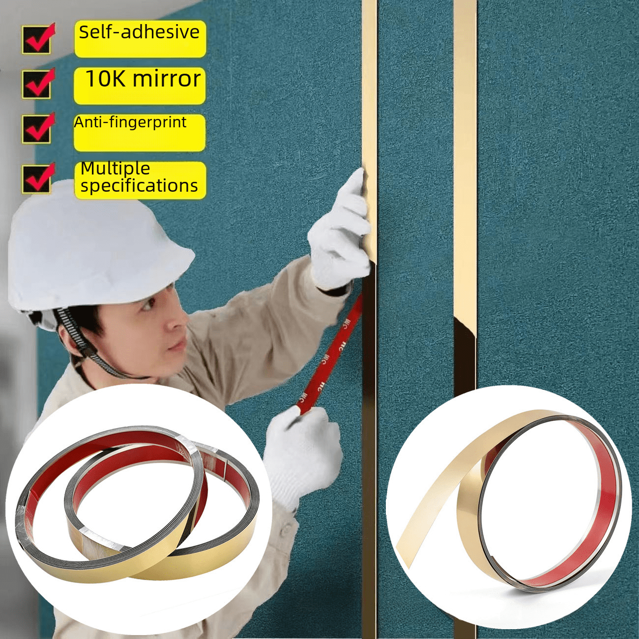 Black titanium stainless steel decorative strip TV background wall line ...