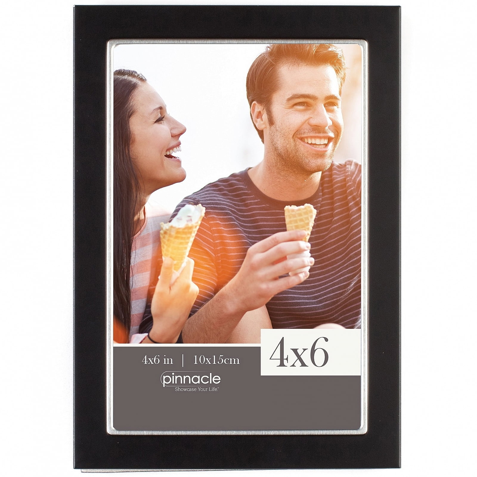 Black w Silver Trim 4x6 Frame by Pinnacle - 4x6 - Walmart.com