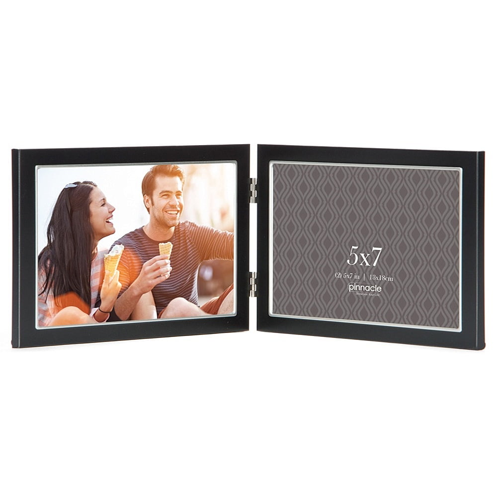 Black w Silver Trim Hinged 7x5 double by Pinnacle - 5x7 - Walmart.com