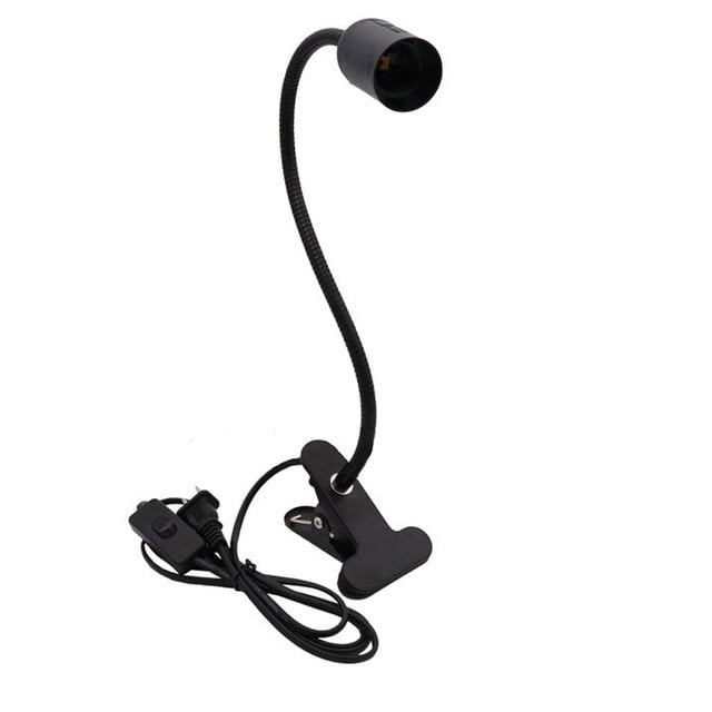 Black white Plug in Clip on Light Screw bulb Clip on Desk Light Desk ...