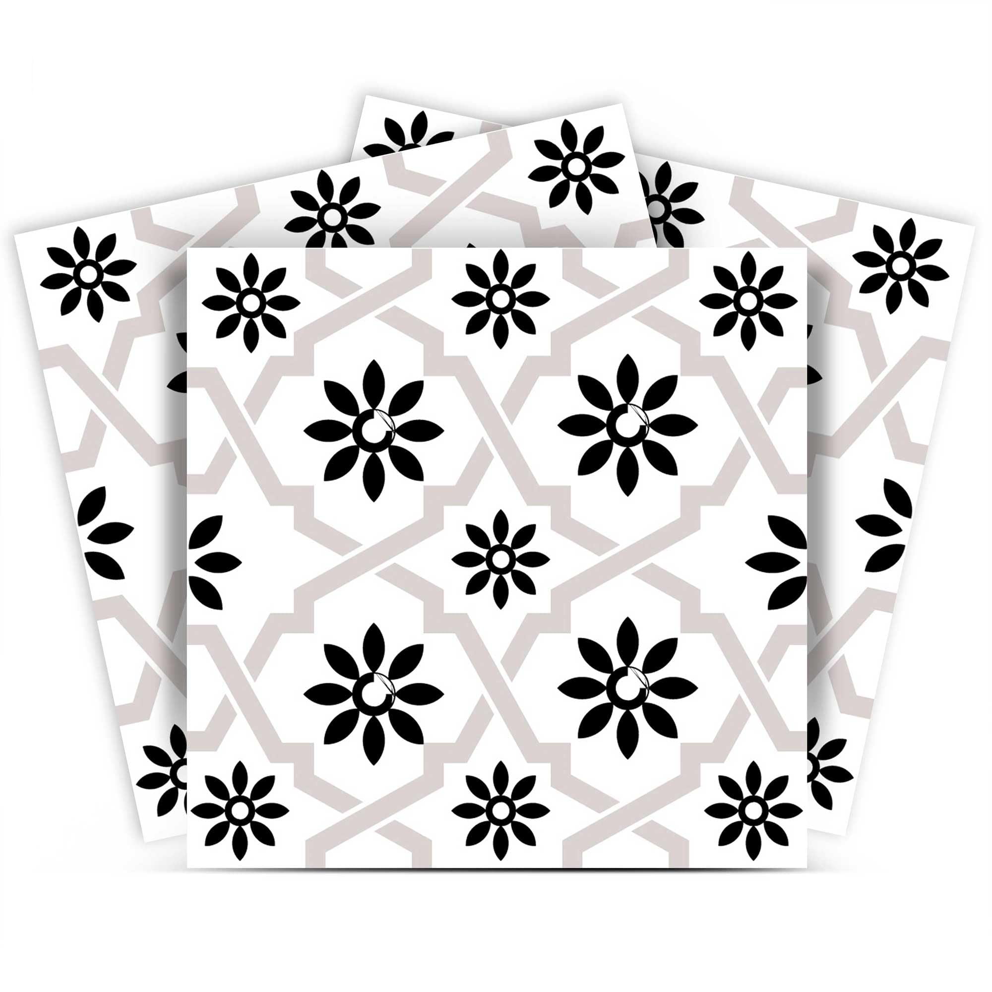 Black & white collection Peel and Stick Tile Stickers 24 PC Set ...