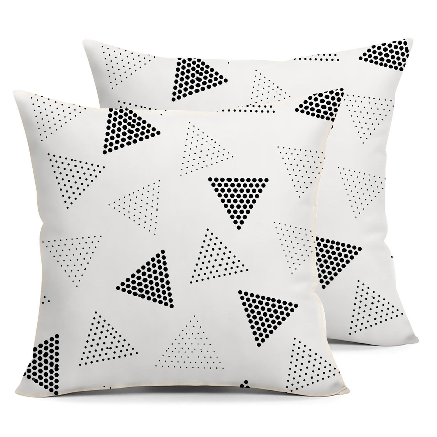 Black and white dots triangle splicing texture four seasons pillow ...