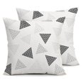 Black and white dots triangle splicing texture four seasons pillow ...
