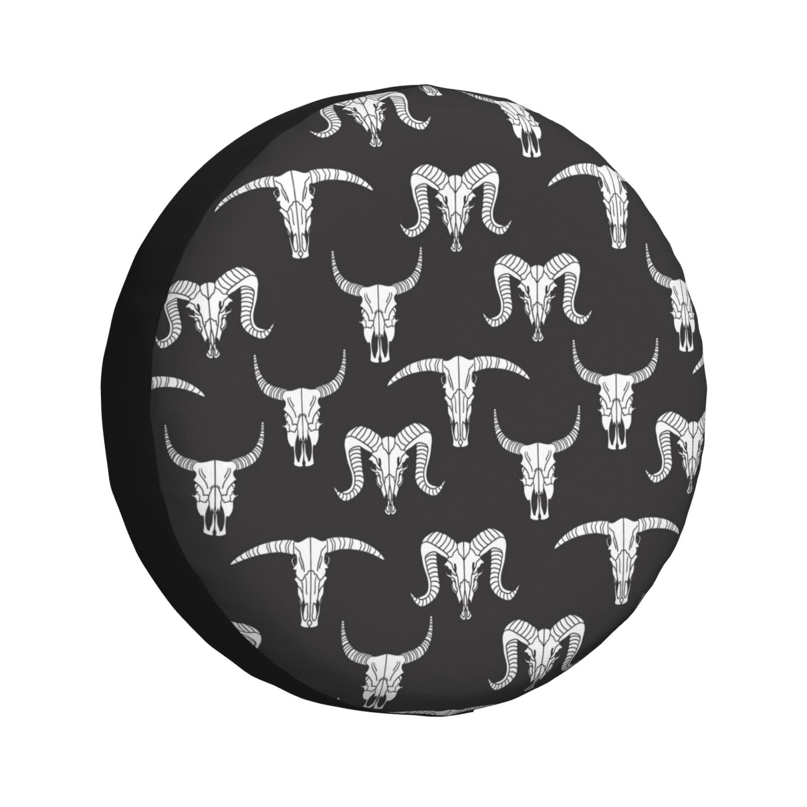 Black white goat skull Spare Tire Cover for Trailer Camper RV Truck SUV ...