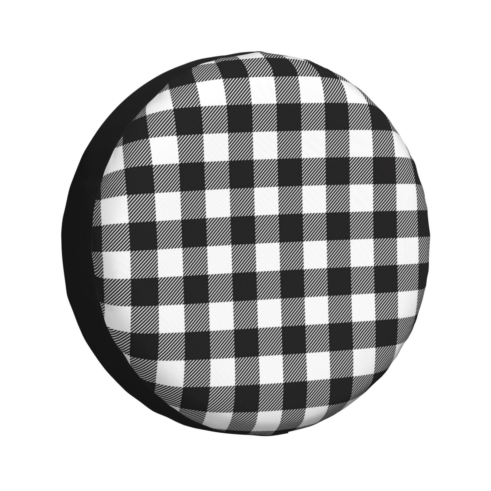 Black white plaid Spare Tire Cover for Trailer Camper RV Truck SUV 14 ...