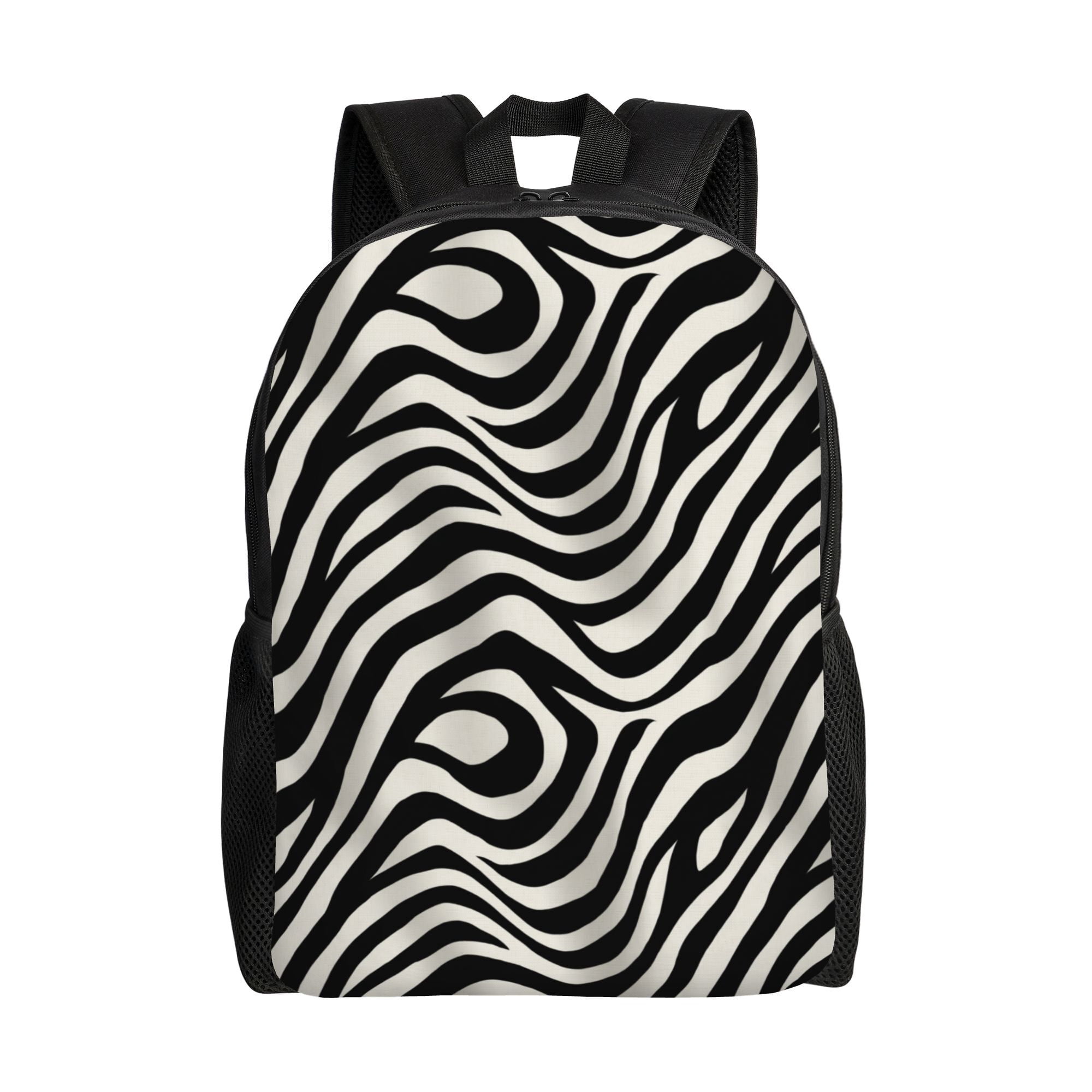 Black and white stripes Backpack with 15 Inch Laptop Compartment,Water ...