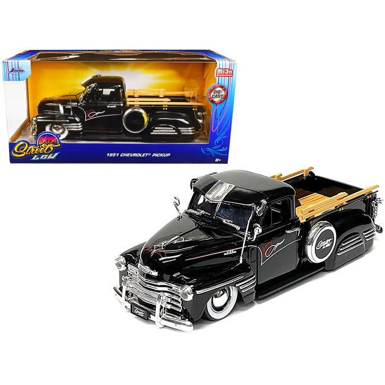 Black with Graphics Street Low Series 1 by 24 Scale Diecast Model Car ...