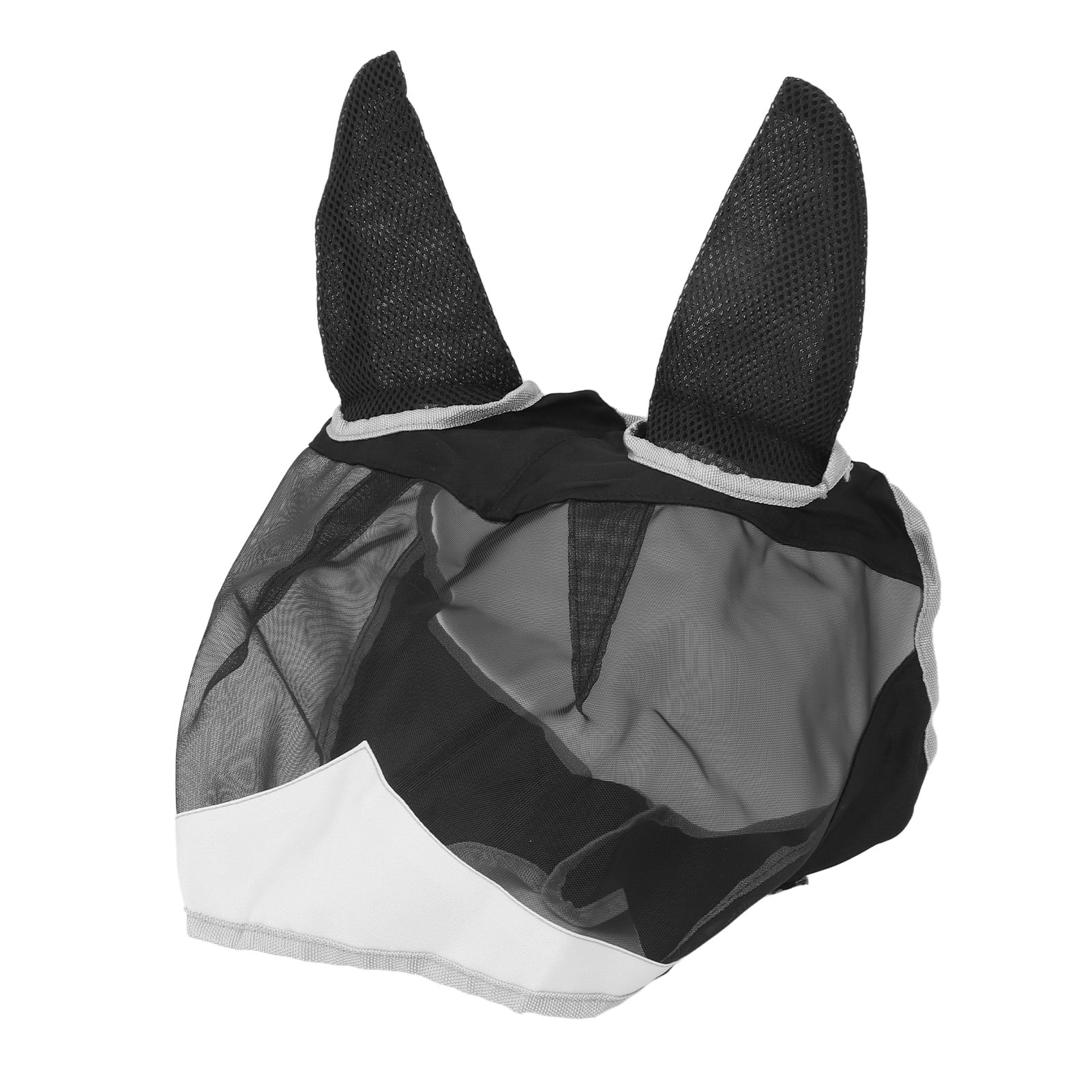 Black with Gray S Horse Face Cover Fine Mesh Fly Guard Breathable ...