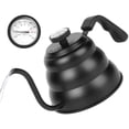 Black (with Thermometer) 0.9 Quarts Pour Over Kettle for Coffee and Tea ...