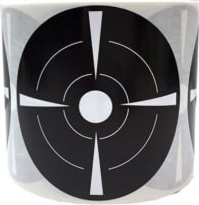 Black with White Target Paster Stickers | 3" Inches Round - 100 Pack ...