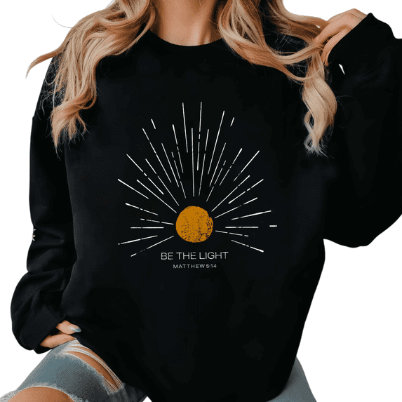 Black womens Print Sweatshirt Graphic Sweatshirt Yellow White womens ...