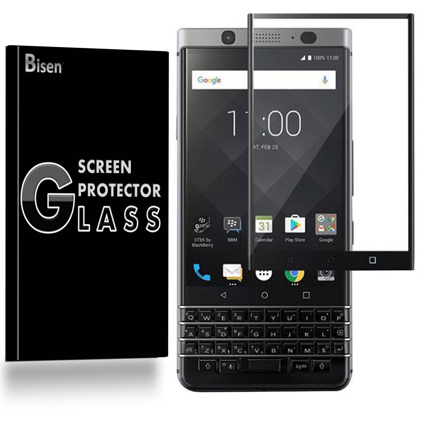 BlackBerry Keyone [BISEN] Full COVER Tempered Glass Screen Protector ...