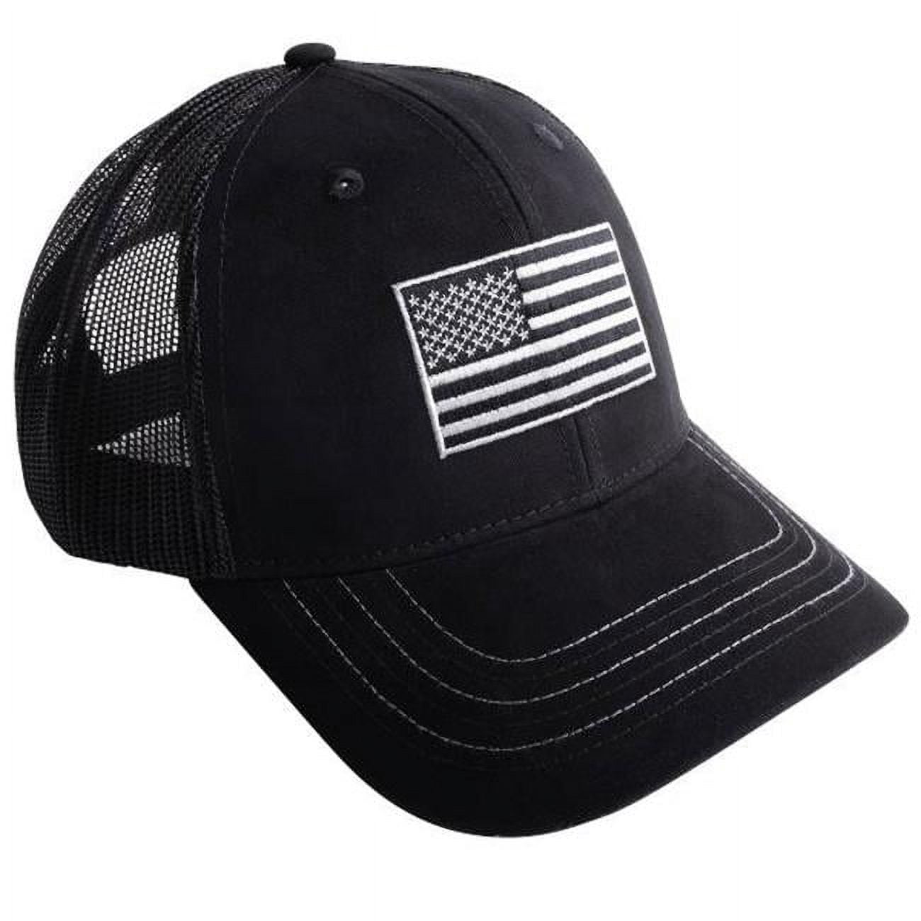 BlackCanyon Outfitters BCOCAPBLKFLG American Flag Patch Cap Patriotic ...