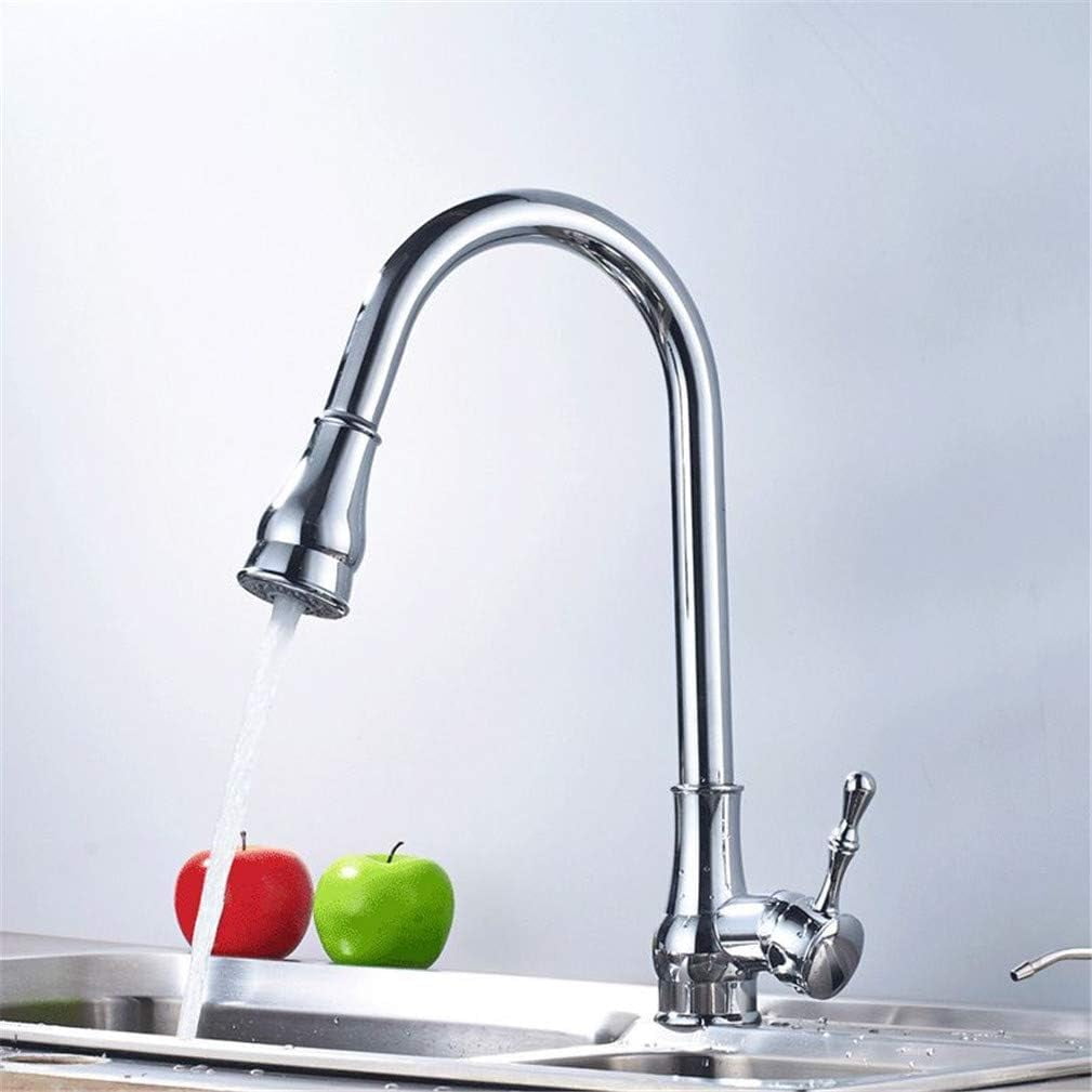 BlackChromeGold Brass Kitchen Sink Faucet 360 Degree Swivel Pull Out ...