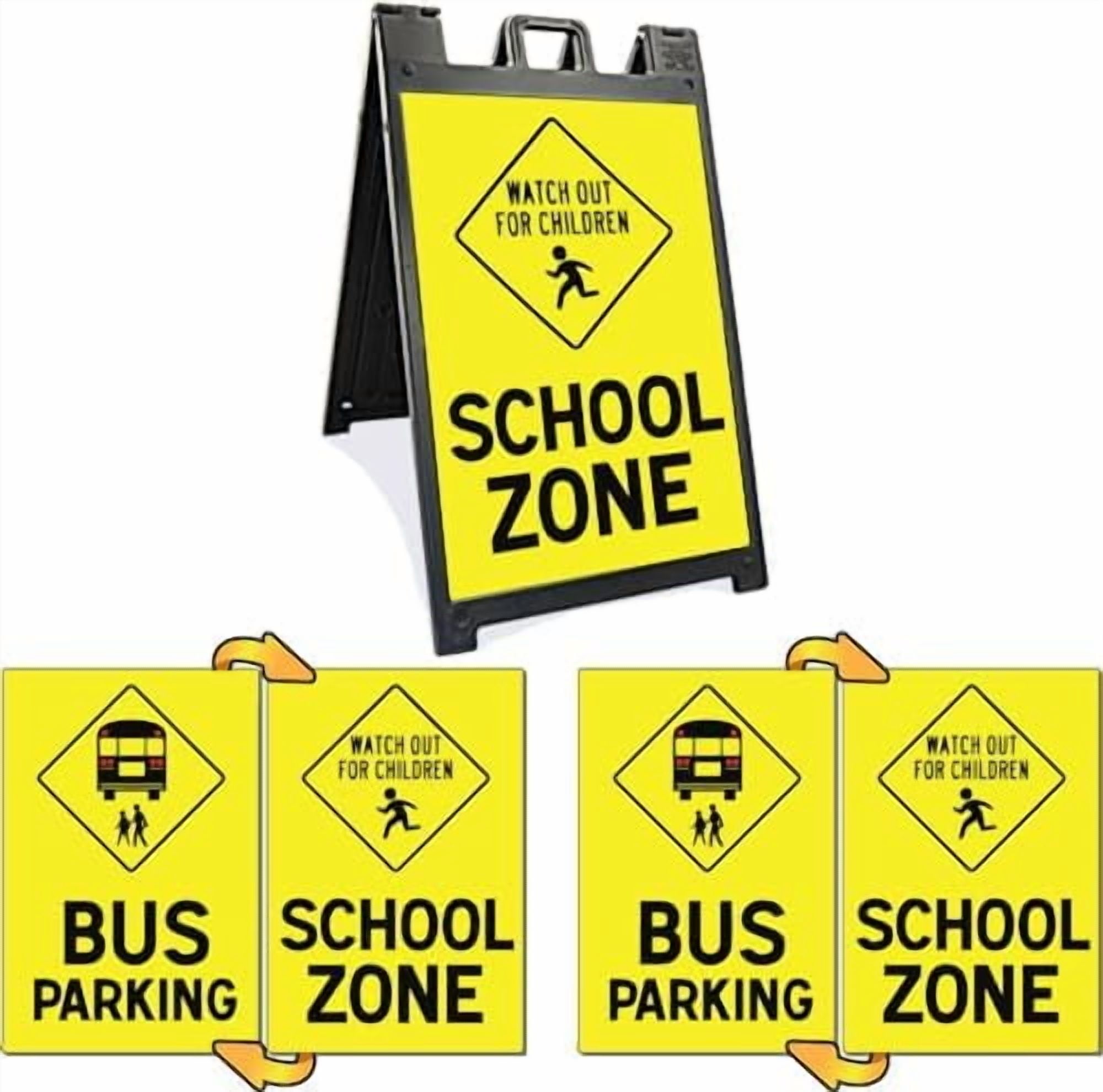 BlackDeluxe with 2 Bus/School-Zone Signs$$Other - Walmart.com