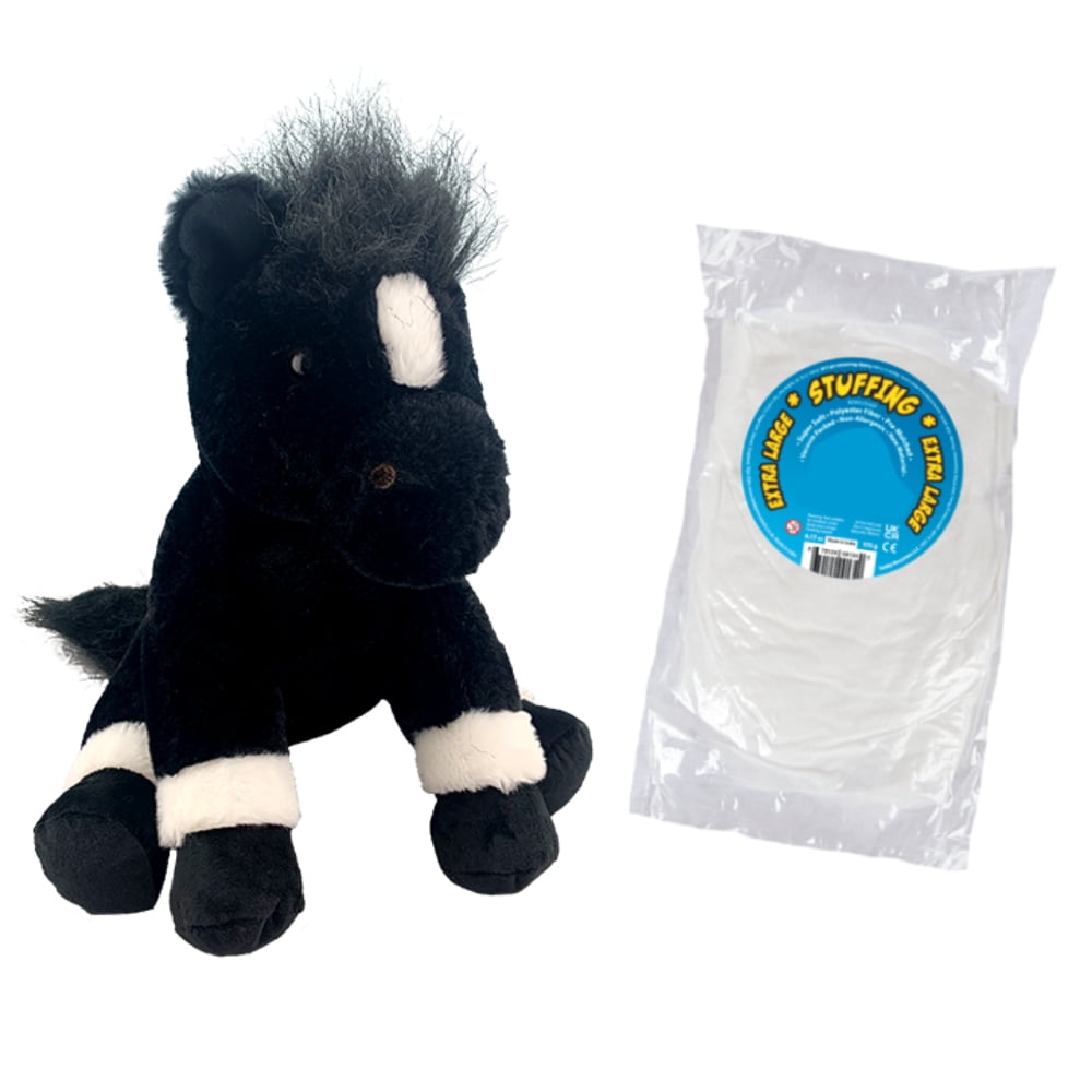 Plush Gear BlackJack the Horse 16" Stuffed Animal with DIY Kit & Fiber ...