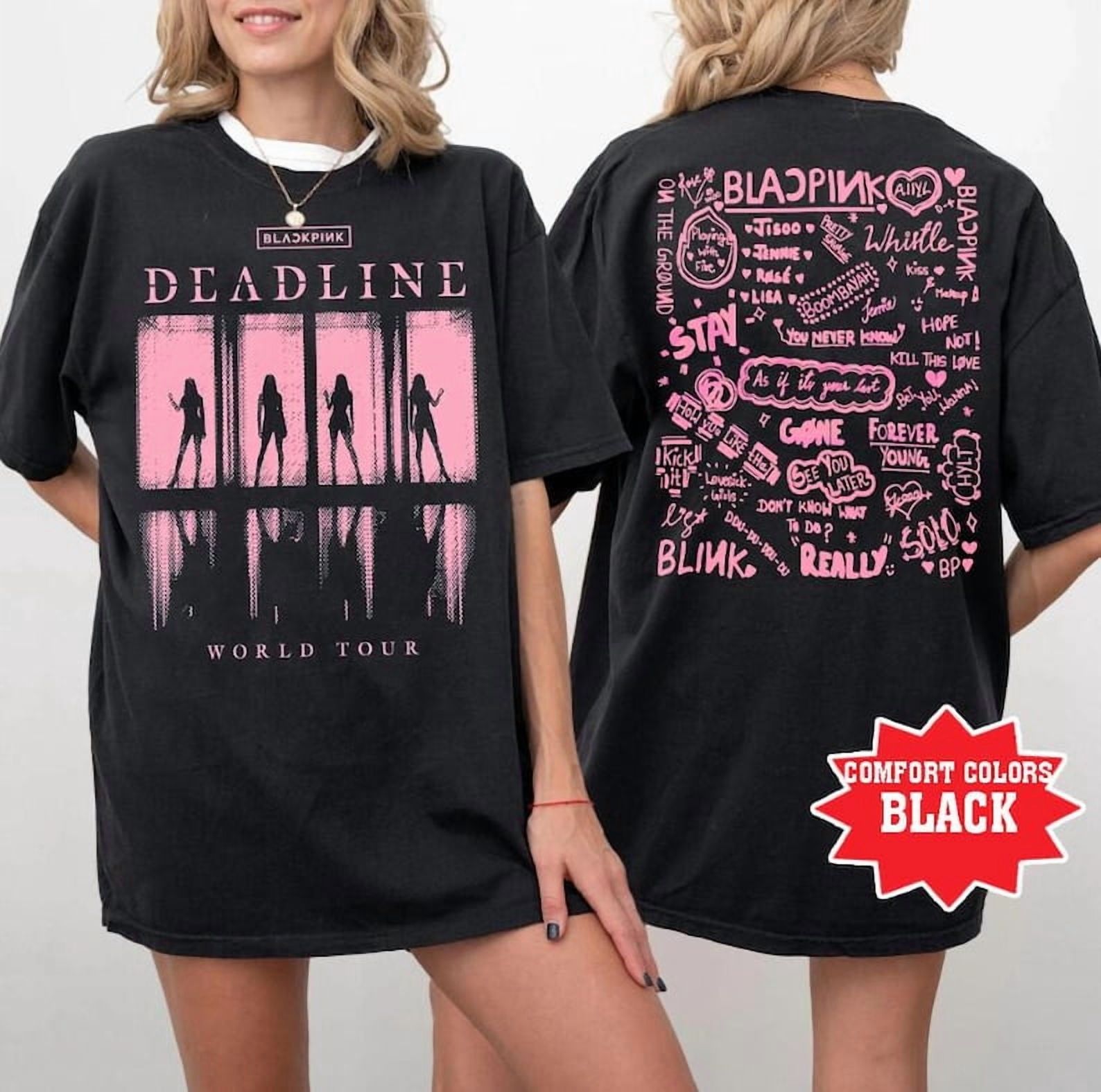 BlackPink Deadline World Tour 2 Side Shirt, BlackPink Tour 2025 Retro ...