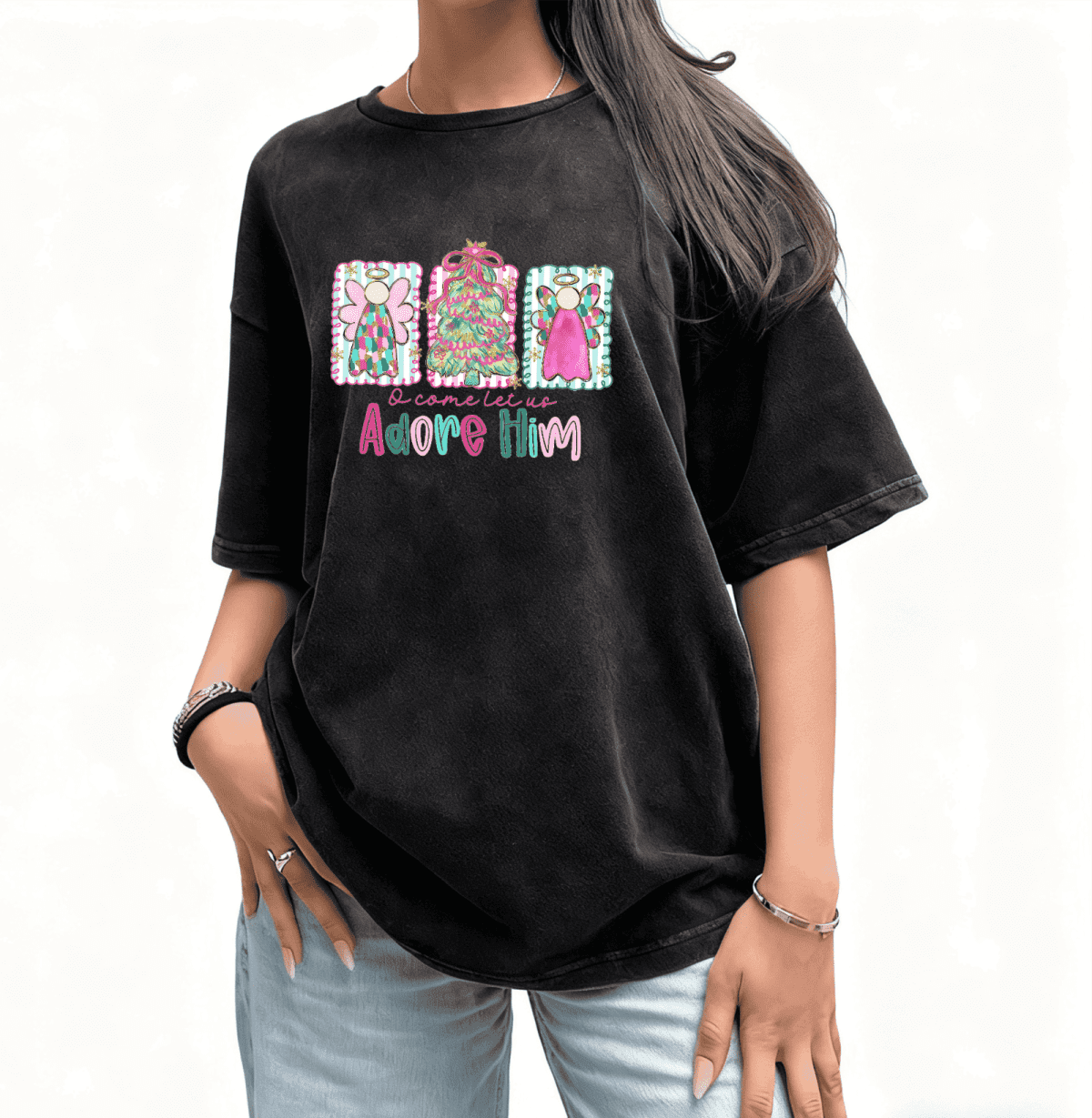 BlackPrint Tshirt Graphic Tees Shirts S-2XL Christmas Herald Angels ...