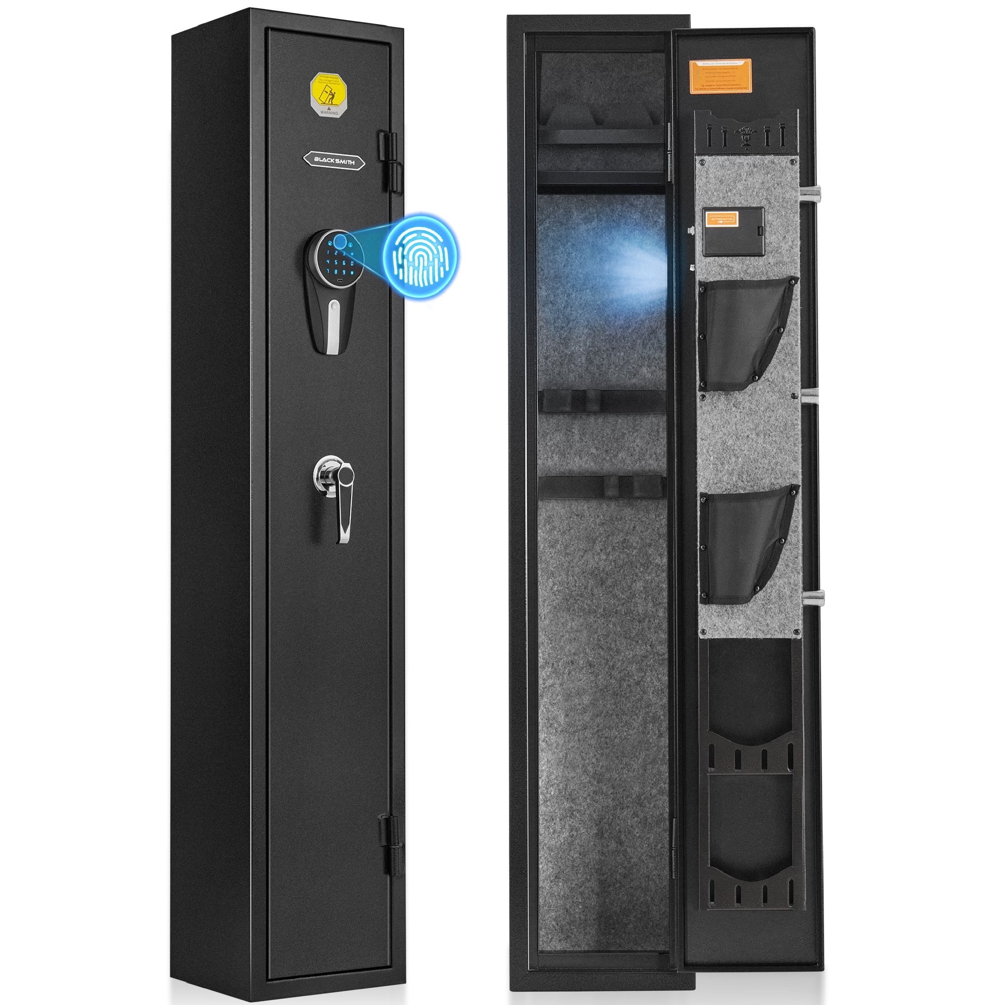 BlackSmith Gun Safe Biometric Fingerprint Gun Safe for Rifles and ...