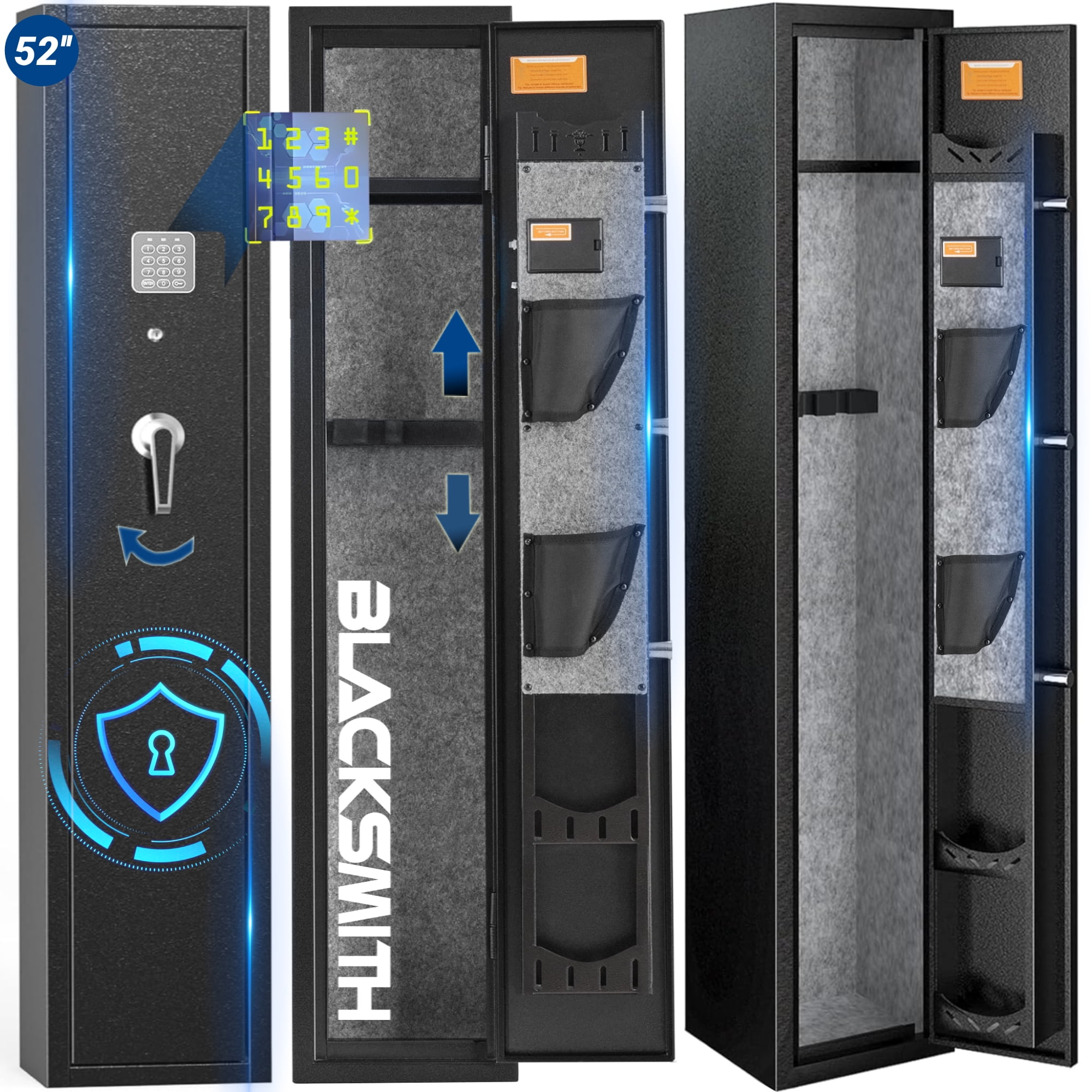 BlackSmith Keypad Rifle Safe, Quick Access for Home Rifles, Pistols ...