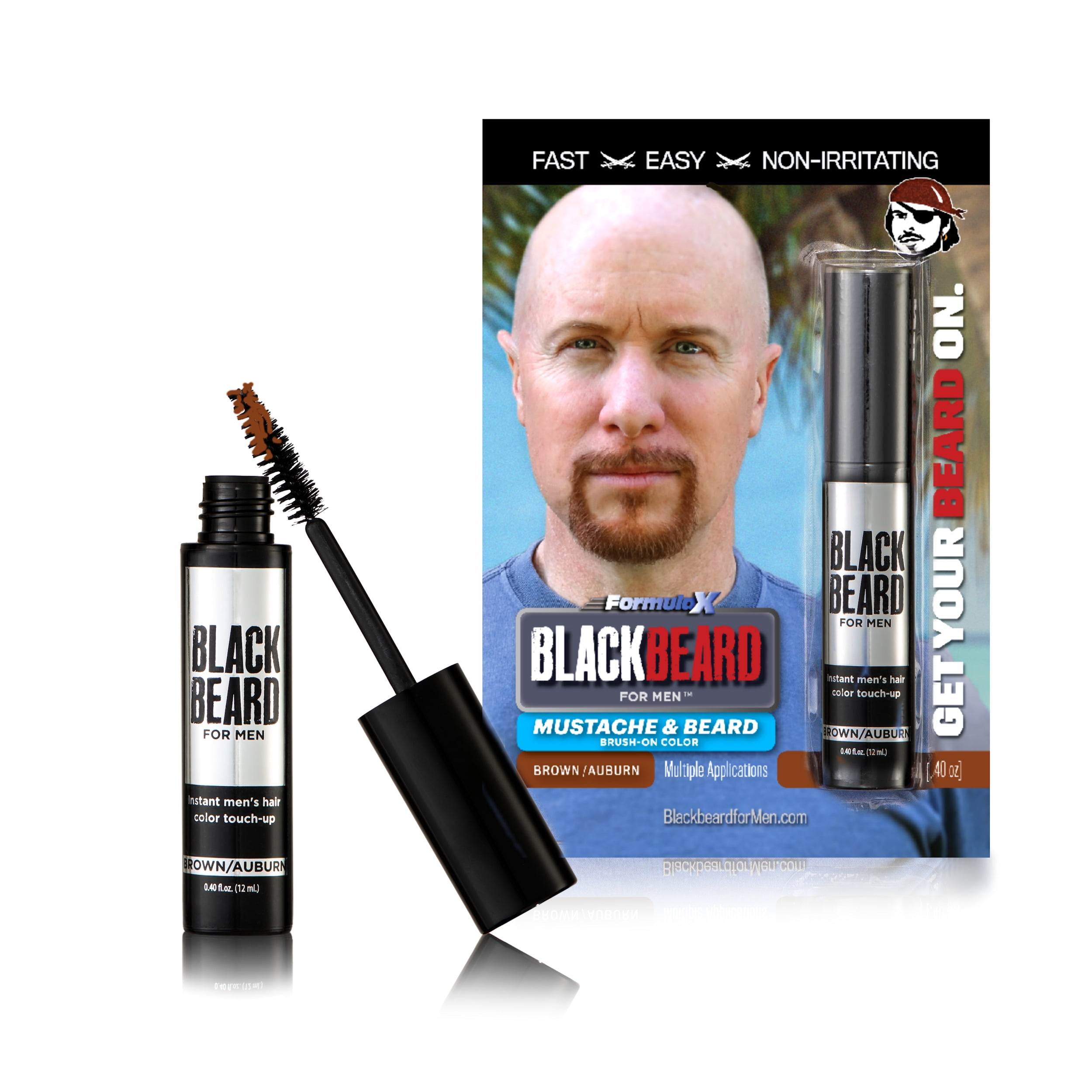 Blackbeard for Men Instant Beard Color – All Day Beard, Mustache ...