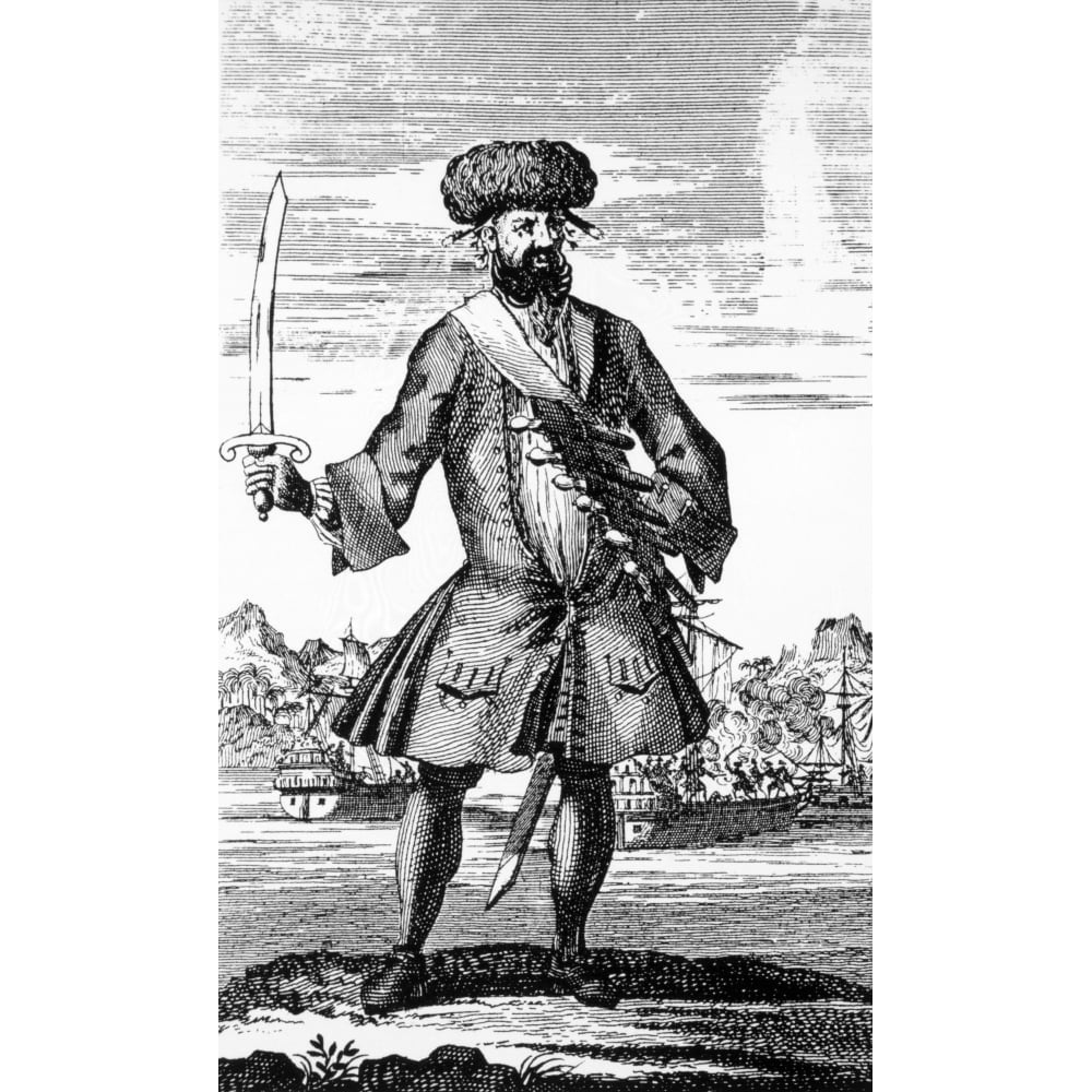 Blackbeard History (18 x 24) - Walmart.com