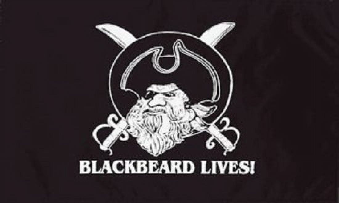 Blackbeard Lives Pirate Flag Ship Banner Pennant 3x5 Foot Outdoor Jolly ...