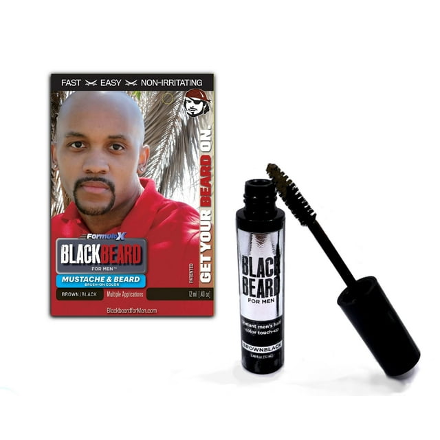 Blackbeard for Men Formula X Instant Mustache, Beard, Eyebrow and ...