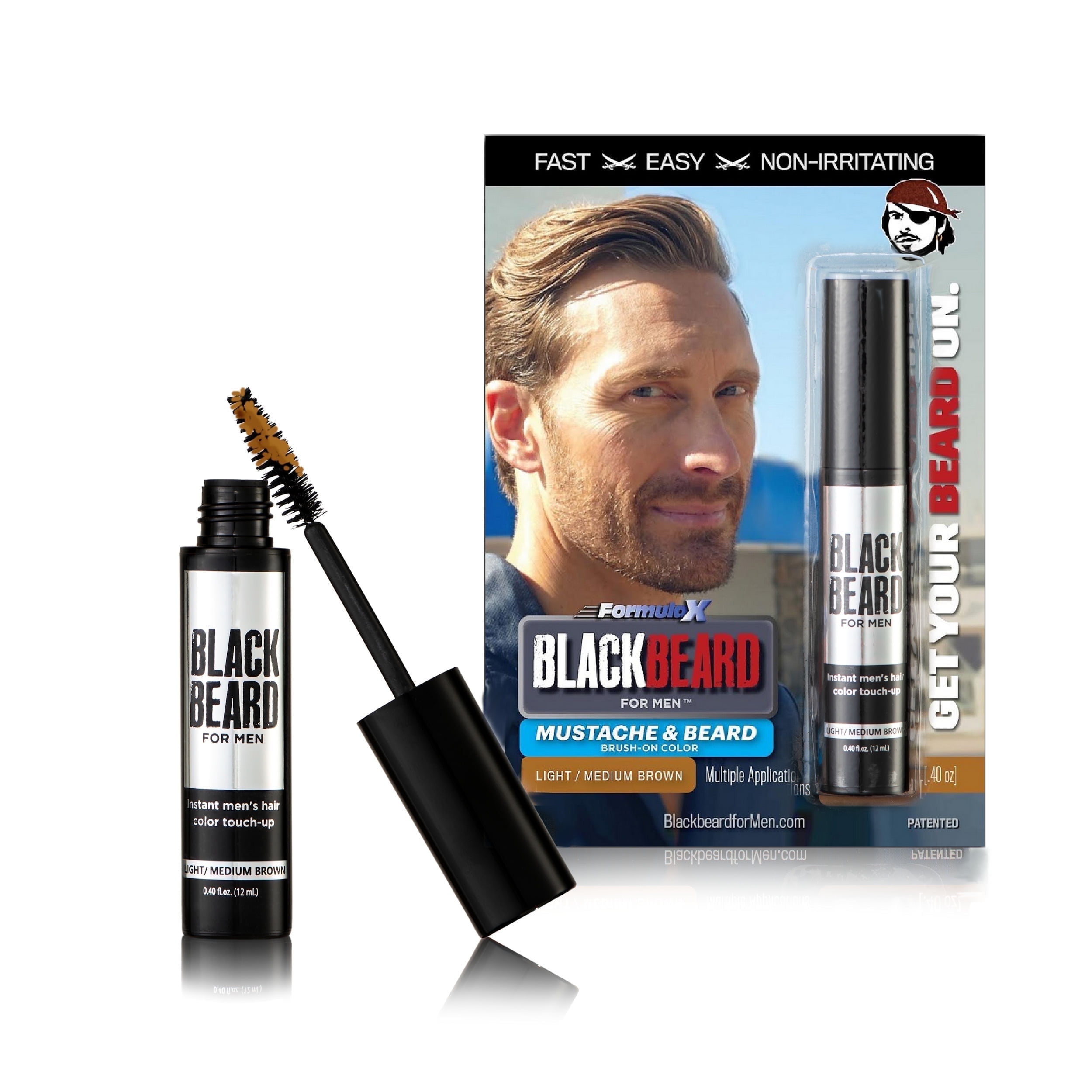 Blackbeard for Men Formula X Instant Mustache, Beard, Eyebrow and ...
