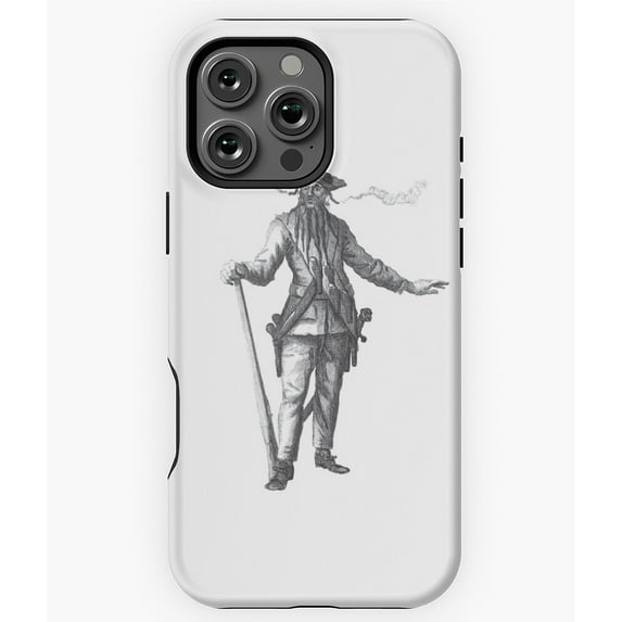 Blackbeard the Legendary Pirate Art Phone Case for iPhone 16 15 14 13 ...