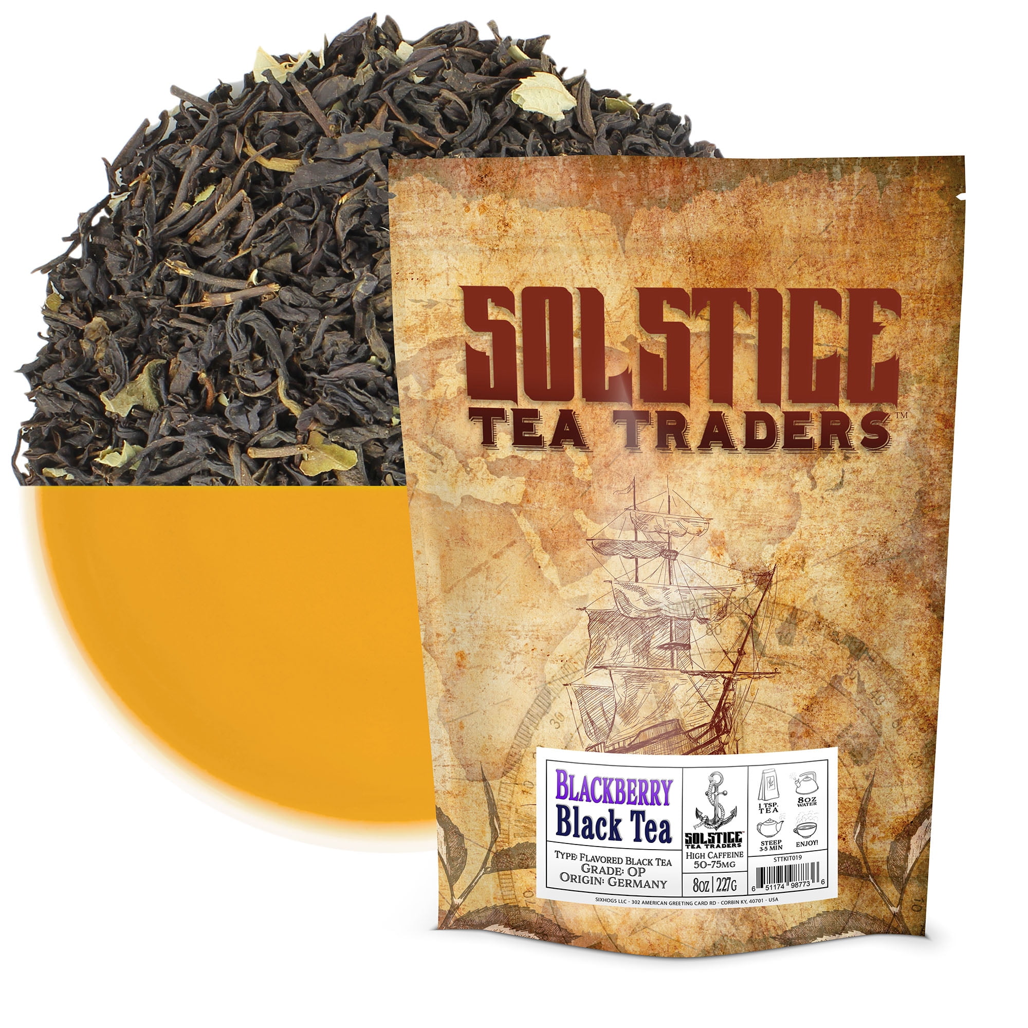 Blackberry Flavored Loose Leaf Black Tea (8-Ounce Bulk Bag), Makes 100 ...