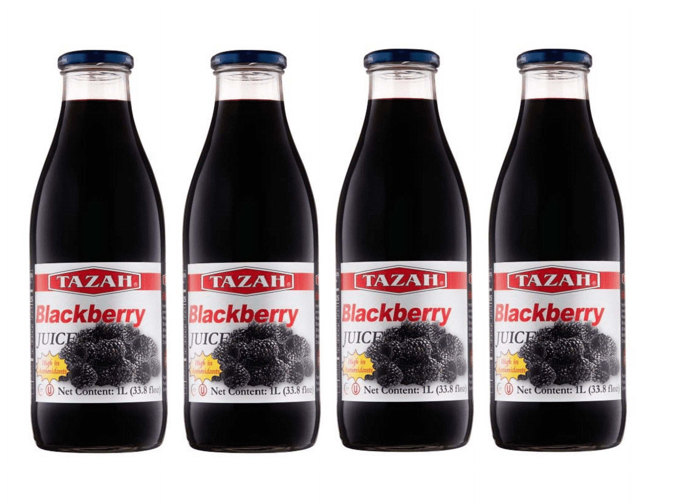 Blackberry Juice Net 33.8 fl.oz (1 Ltr.) - 4 Glass Bottles - High in ...