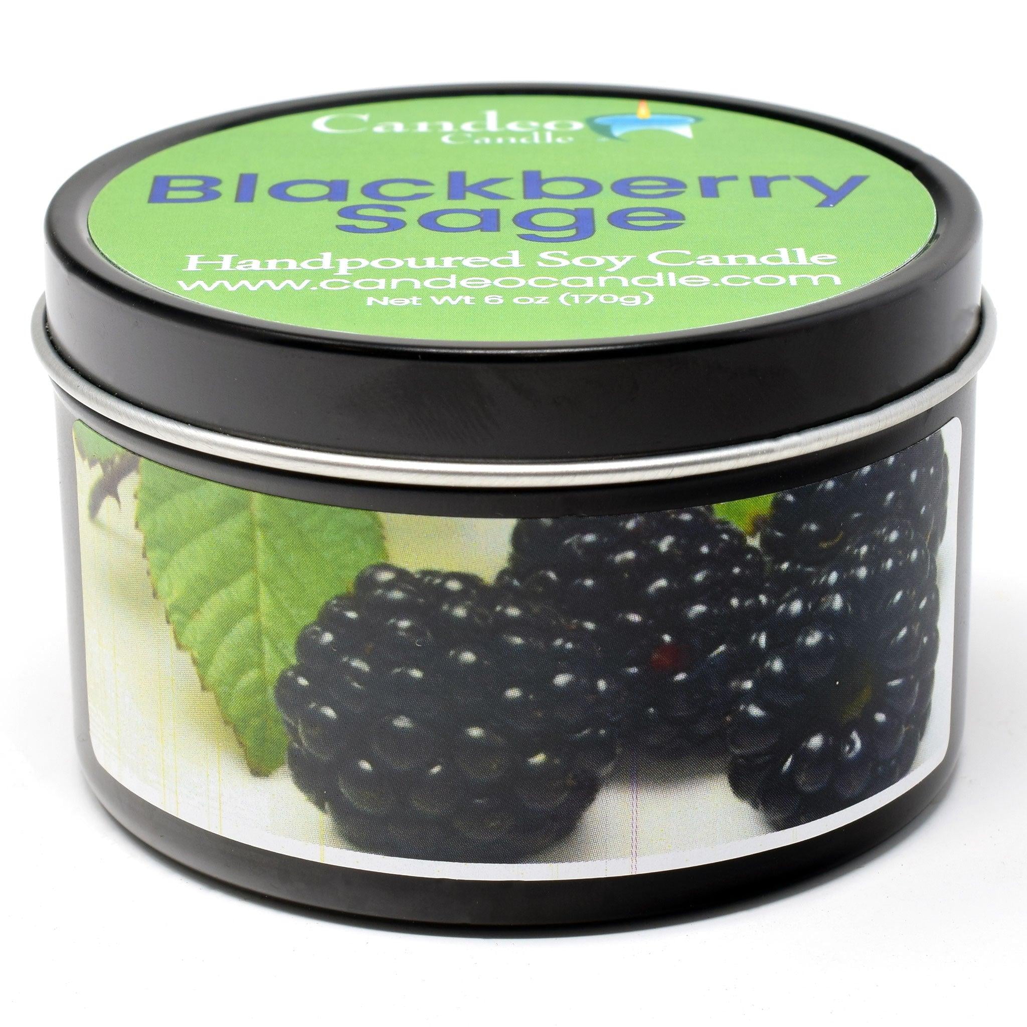 Blackberry Sage, 6oz Soy Candle Tin - Walmart.com