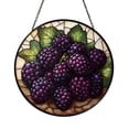 Blackberry Stained Glass Style Suncatcher – Kitchen Window Decor ...