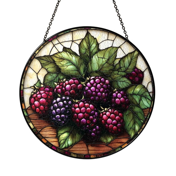 Blackberry Stained Glass Suncatcher – Berry Window Decor1901 - Walmart.com