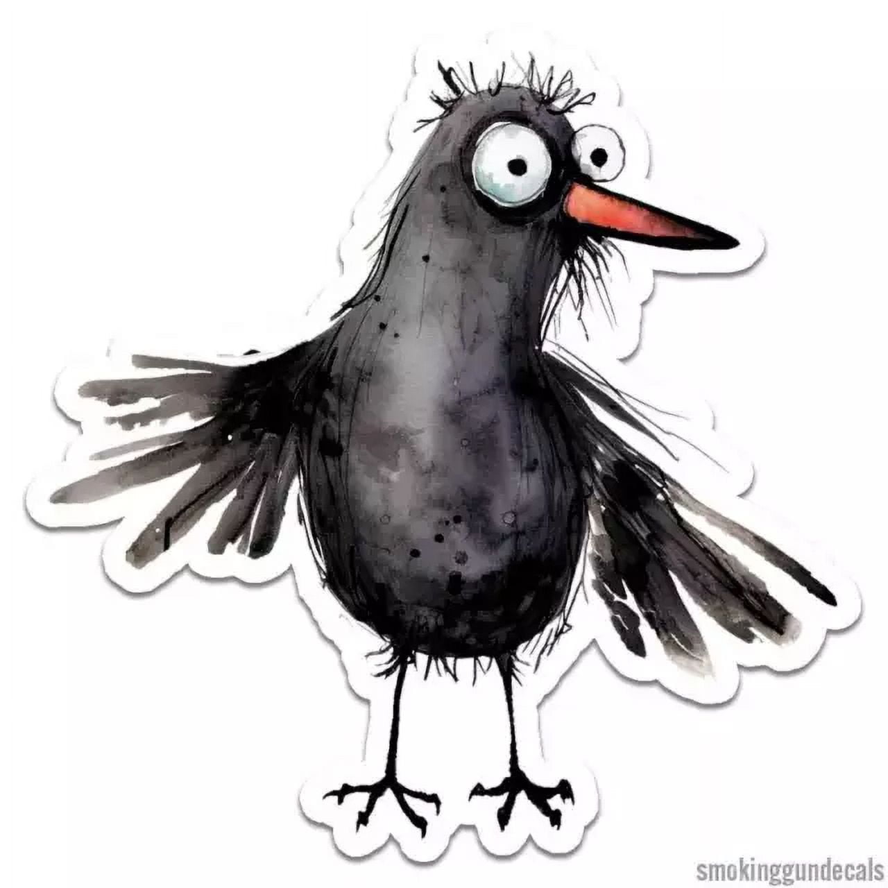 Blackbird Crow Sticker Indoor Outdoor Phone Decal Water Bottle Stickers ...