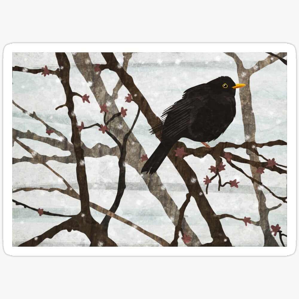 Blackbird Sticker Phone Decal Water Bottle Stickers Car Decals, Laptop ...