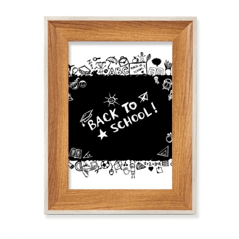 Blackboard Graffiti School Style Outline Desktop Wooden Photo Frame ...