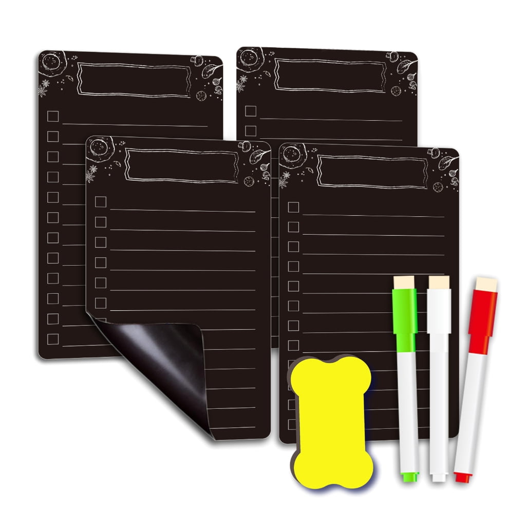 Blackboard Message Board Fridge Writing Sheet for Kitchen Meal Planner ...