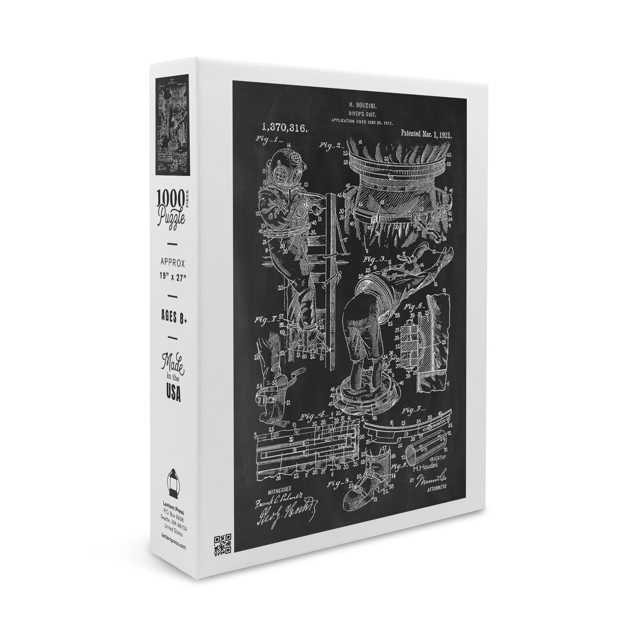 Blackboard Patent, Houdini Diving Suit (1000 Piece Puzzle, Size 19x27 ...