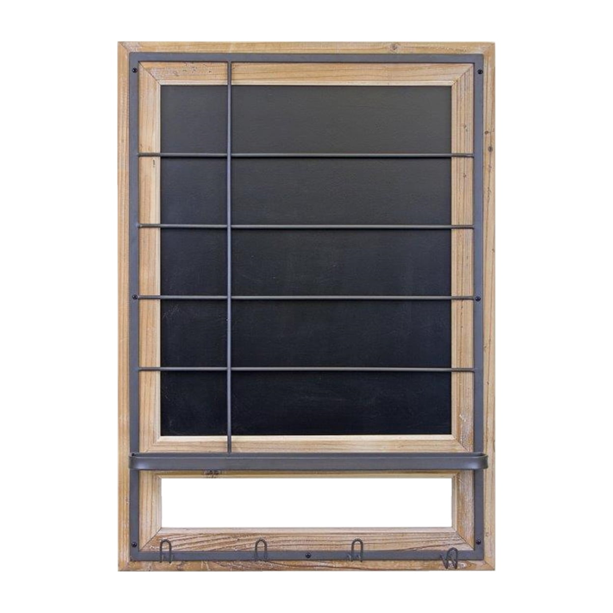 Blackboard With Hooks 24.25"L X 34.25"H Wood, Metal - Walmart.com