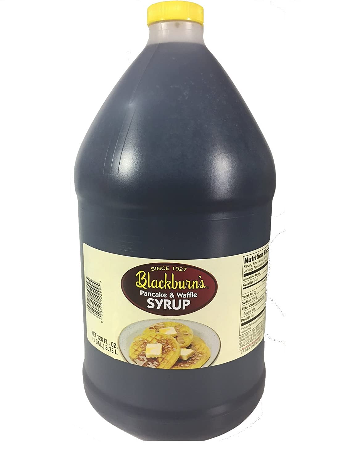 Blackburn's Pancake Syrup, 128 Fl Oz, 1 Gallon, Waffle Syrup for ...