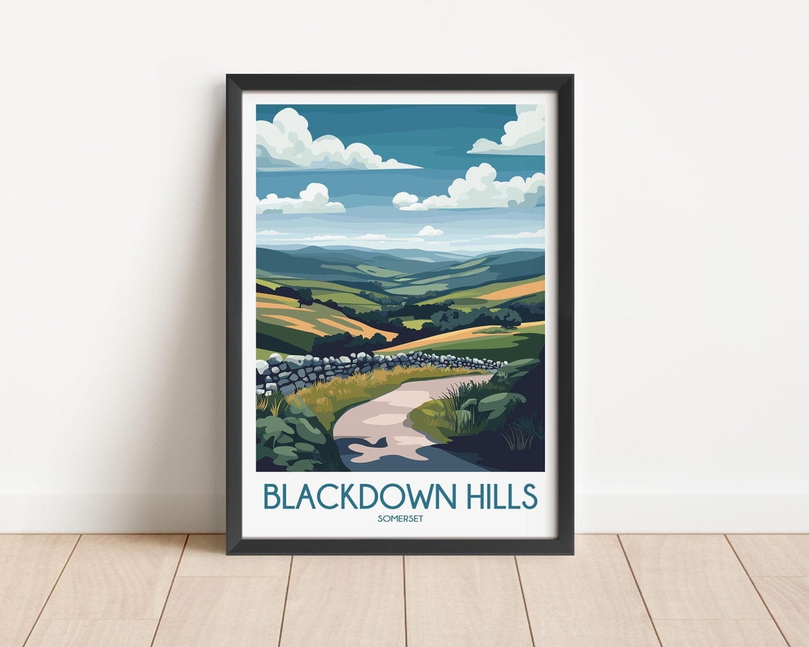 Blackdown Hills Poster Somerset Scenic Wall Art Print, Unframed Poster ...